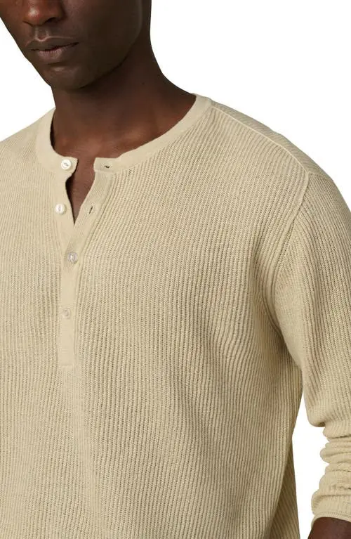Joe's Jeans Cotton And Linen Henley Sweater