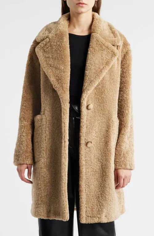 BOSS Faux Shearling Oversized Coat