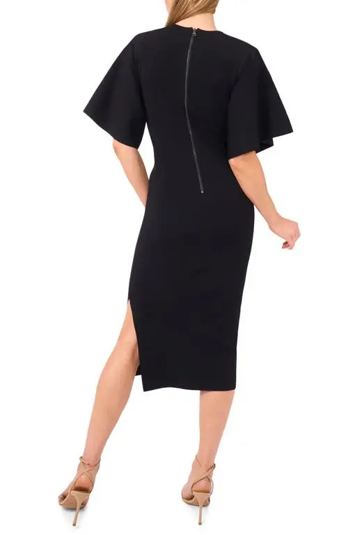 Ted Baker London Flare Sleeve Midi Dress - Rich Black