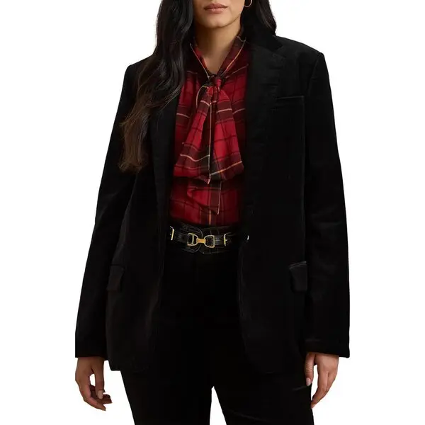 Ralph Lauren Stretch Velvet Blazer