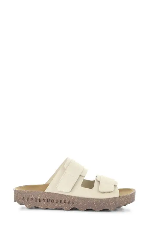 Fly London Cleek Platform Slide Sandal - Nude