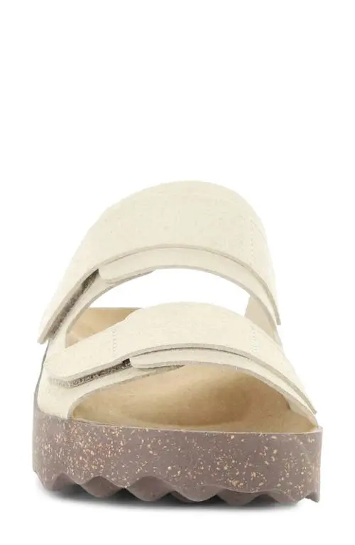 Fly London Cleek Platform Slide Sandal - Nude