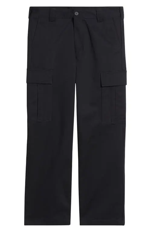 Hugo Boss Flat-front Cotton Twill Cargo Pants - Dark Blue