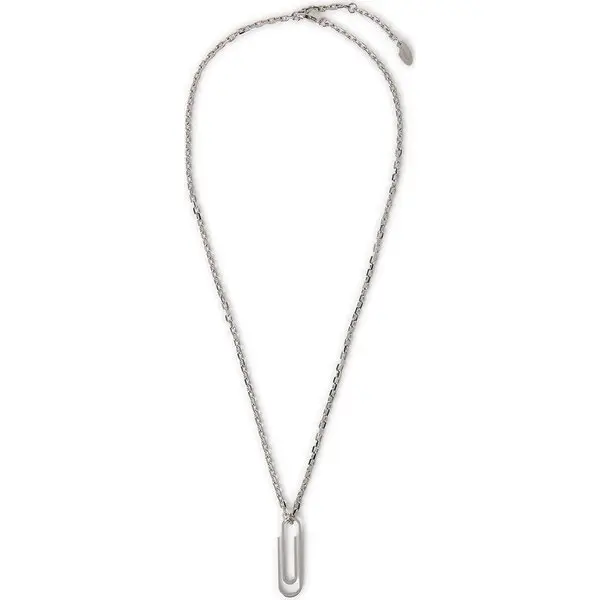 Off-White Paperclip Necklace - Silver