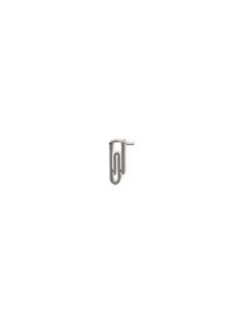 Off White Paperclip Mono Earring - Silver