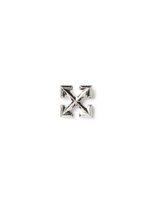 Off White Arrow Mono Earring - Silver