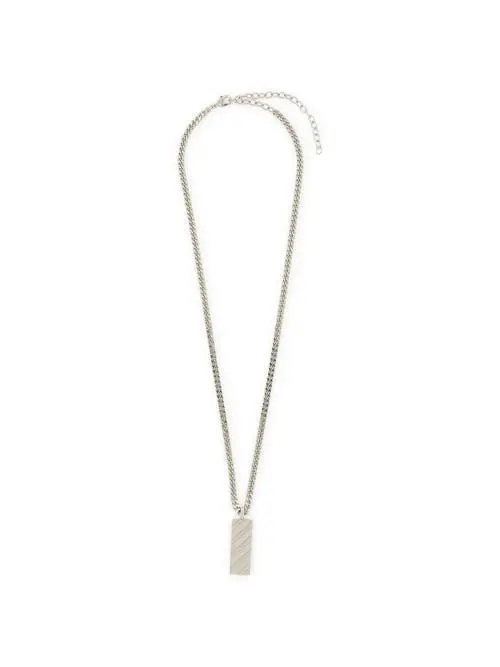Off-White Diag Necklace - Silver