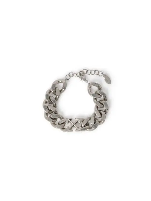 Off White Arrow Chain Bracelet - Silver