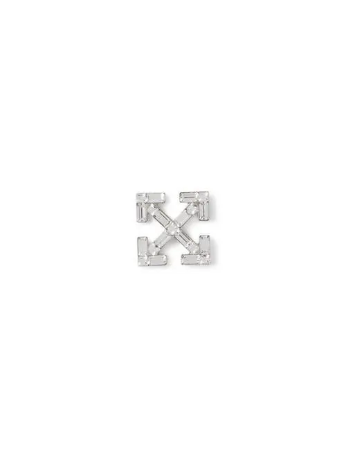 Off White Arrow Mono Earring - Silver