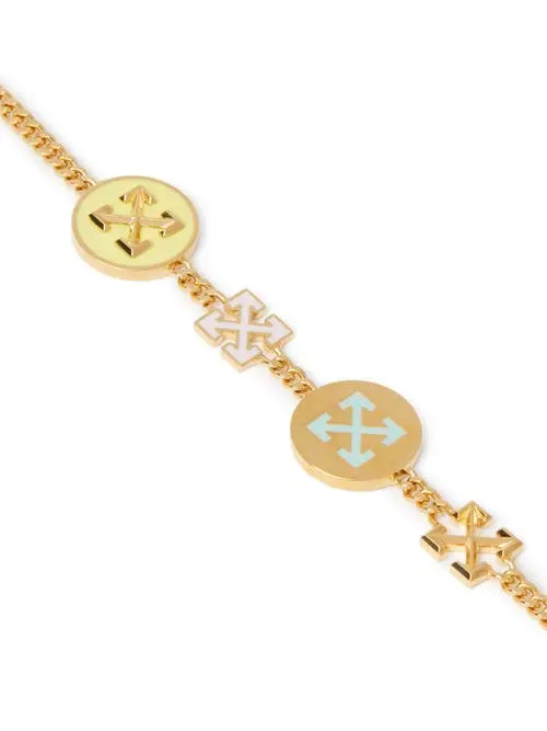 Off-White Arrow Button Bracelet - Gold