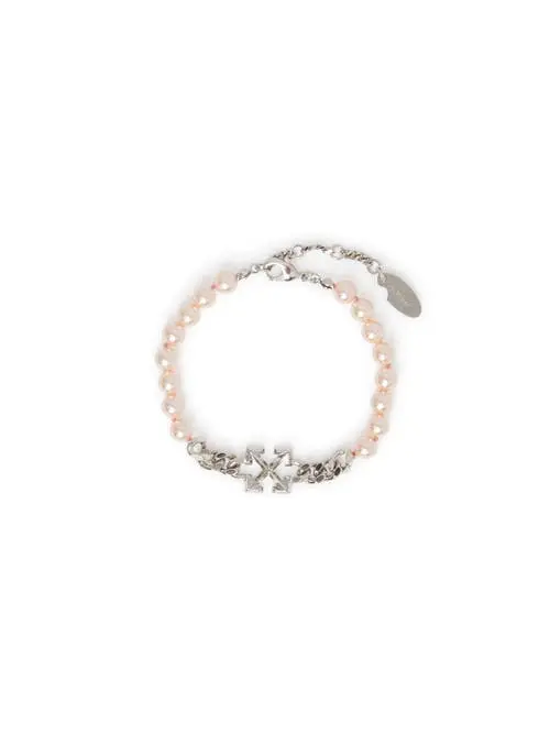 Off-White Arrow Pearl Bracelet - Silver