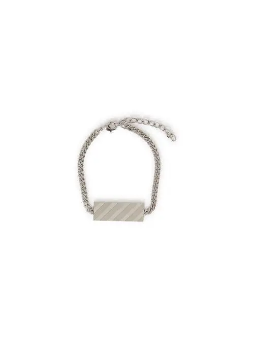 Off White Diag Bracelet - Silver