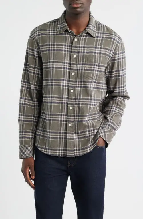 Rails Forrest Plaid Cotton Flannel Button-up Shirt - Driftwood Coal