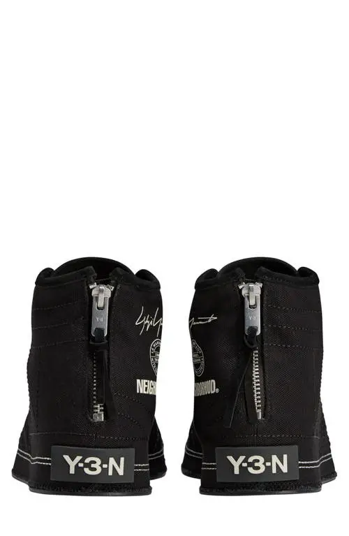 Y3 X Neighborhood Gender Inclusive -n Nizza Hi Sneakers - Black/black/black