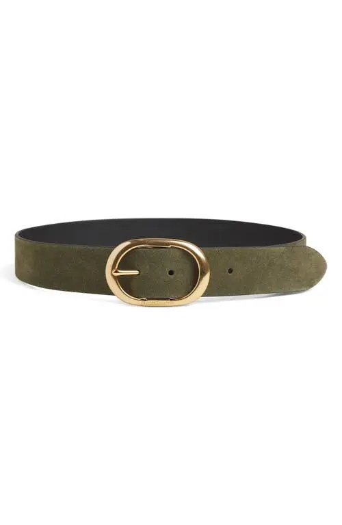 FAVORITE DAUGHTER Contour Suede Belt - Smoketree/polished Gold