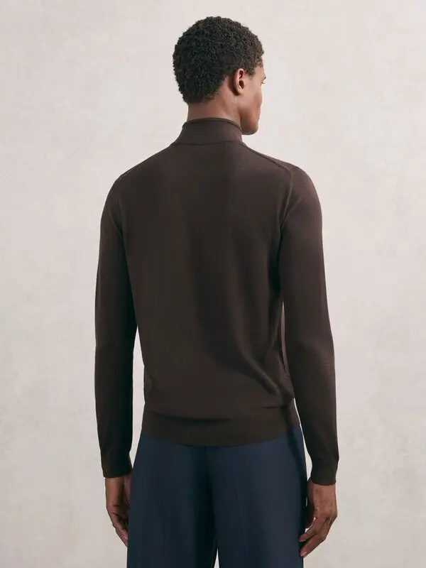 REISS Hampshire Wool Zip-through Cardigan