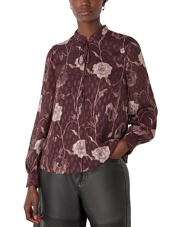 Whistles Floral Dobby Blouse