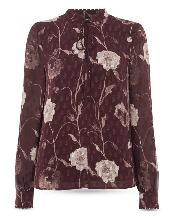 Whistles Floral Dobby Blouse
