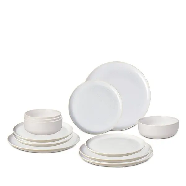 VILLEROY & BOCH Crafted Cotton 12 Piece Dinnerware Set, Service For 4 - White