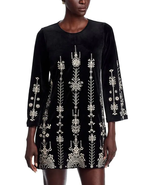 Johnny Was Bounce Velour Kimono Sleeve Dress