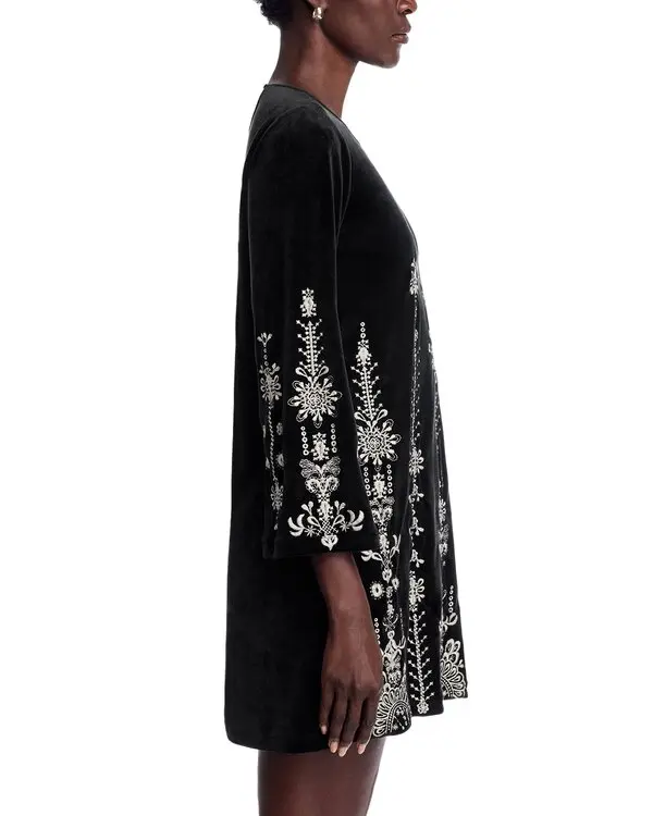 Johnny Was Bounce Velour Kimono Sleeve Dress
