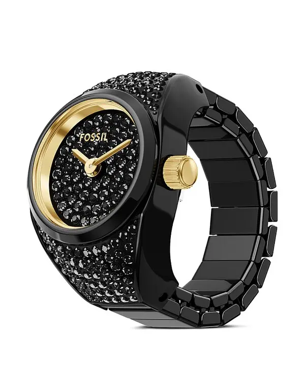 Fossil Ring Watch, 15mm - Black/black