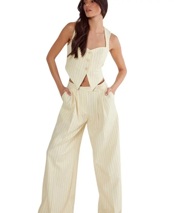 Nasty Gal Pinstripe Tailored Top