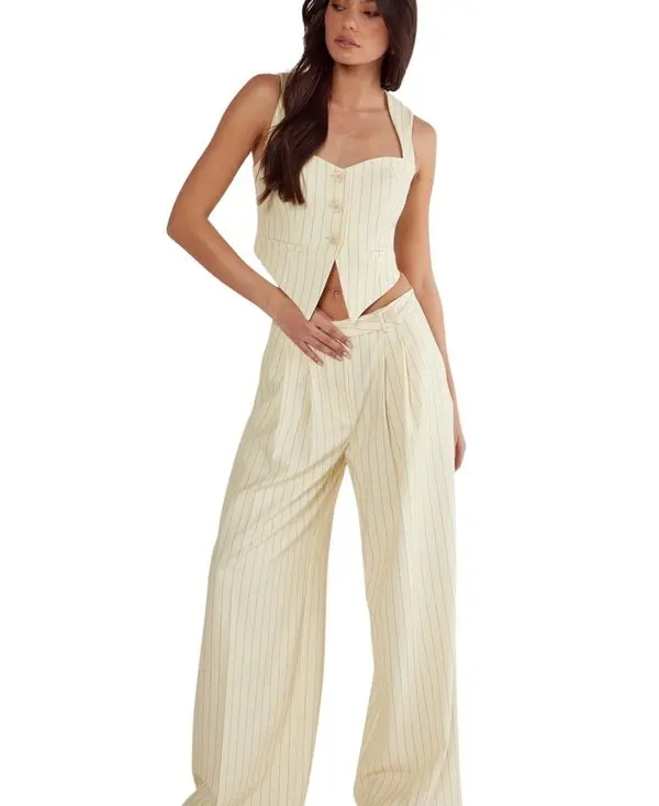 Nasty Gal Pinstripe Tailored Top