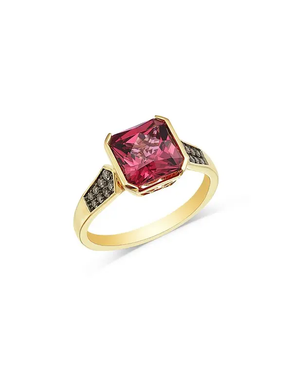 Bloomingdale'S 14k Yellow Rhodolite And Brown Diamond Ring - Gold