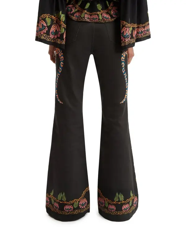 La DoubleJ Superflare Printed Jeans - Eve Placee Black