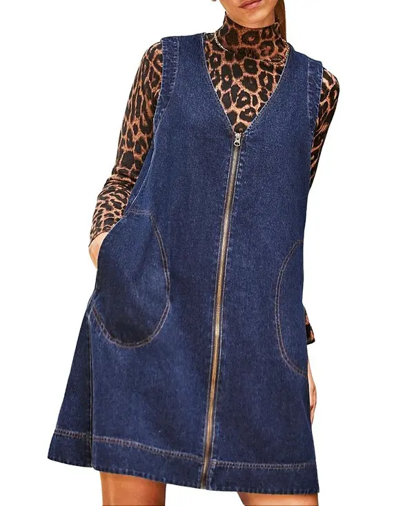 RO&ZO Sleeveless Denim Mini Dress