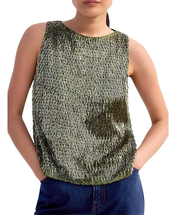 RO & ZO Sequin Shell Tank Top