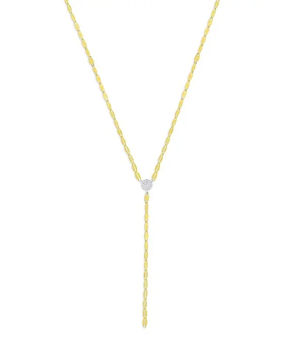 Meira T 14k White And Yellow Diamond Disc Lariat Necklace - Gold