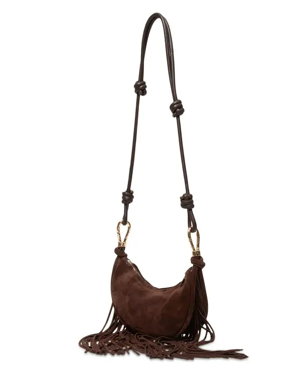 Simkhai Avery Fringe Suede Shoulder Bag