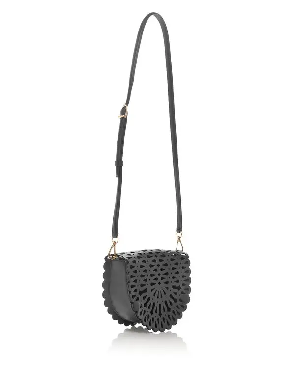 Simkhai Mccall Laser Cut Leather Clutch - Black