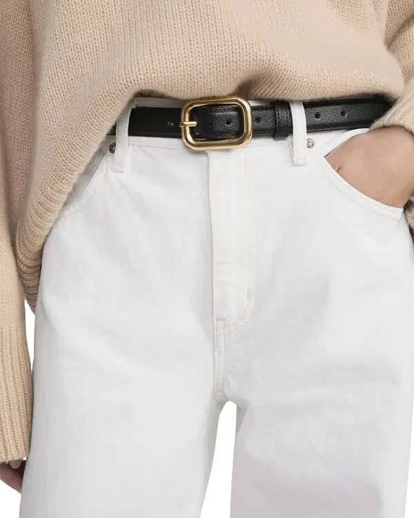 FRAME The Rounded Buckle Leather Belt
