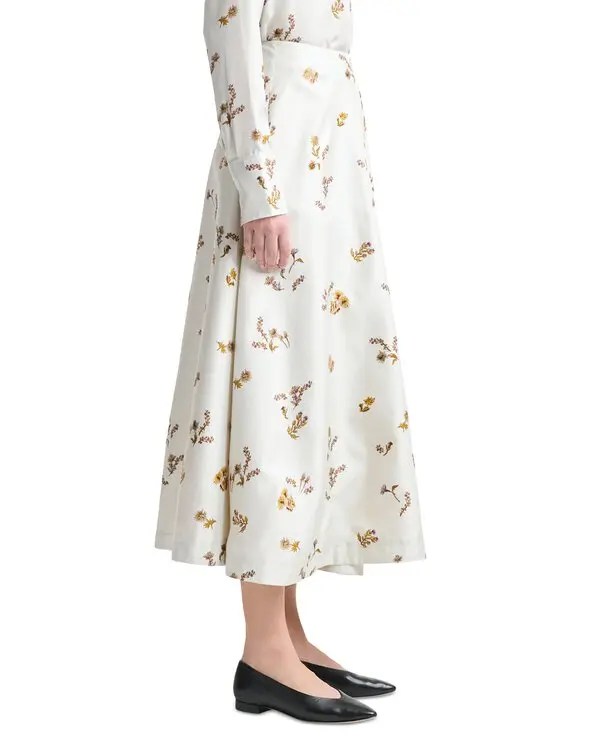 Altuzarra Varda Silk Skirt - Macadamia
