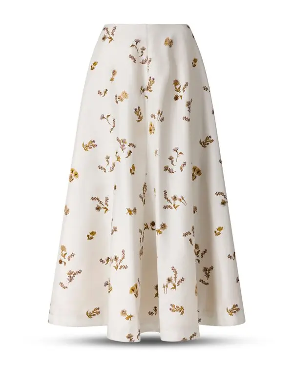 Altuzarra Varda Silk Skirt - Macadamia
