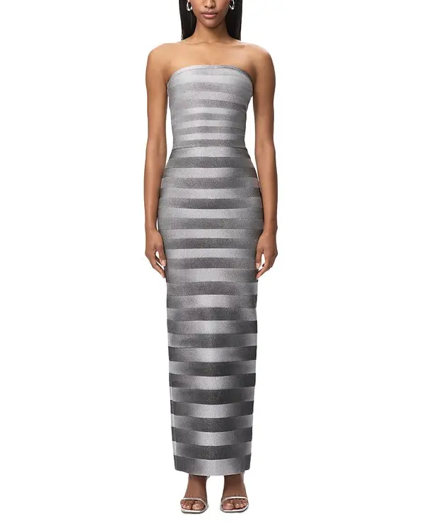 Herve Leger Nia Gown - Silver Ombre