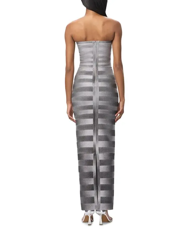 Herve Leger Nia Gown - Silver Ombre