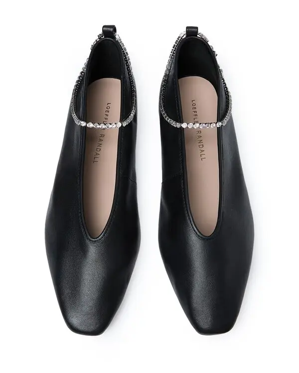LOEFFLER RANDALL Emery Embellished Ballet Flats - Black