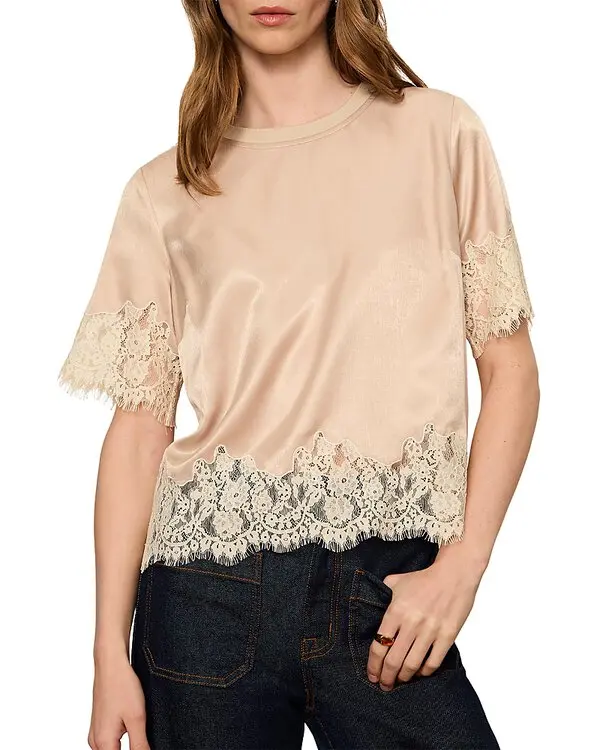 Sanctuary Satin Top - Hazelnut