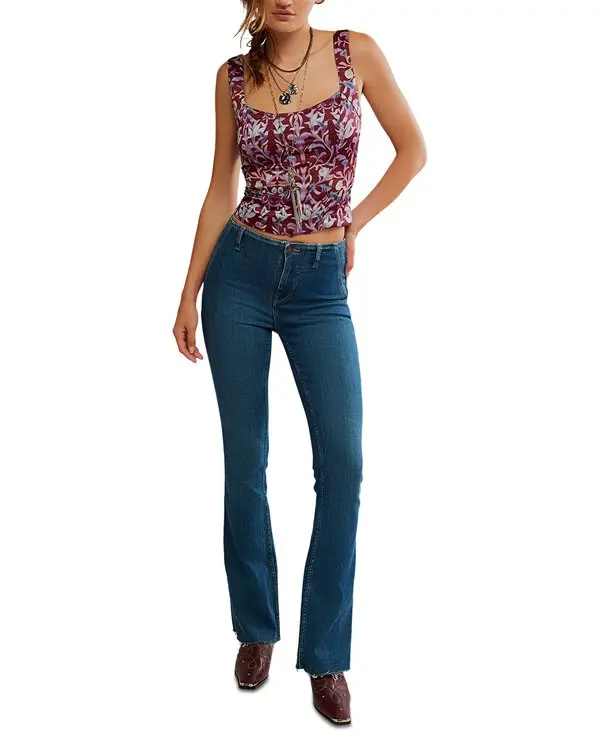 Free People Grace Corset Top - Cabernet