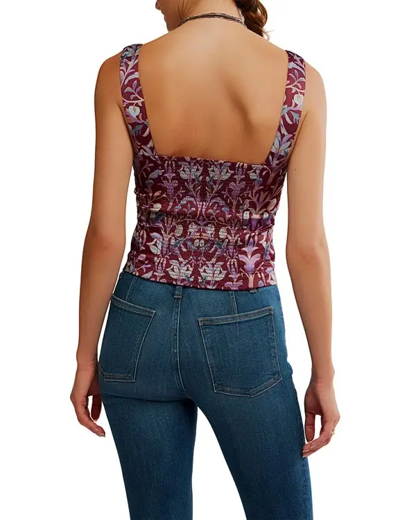 Free People Grace Corset Top - Cabernet