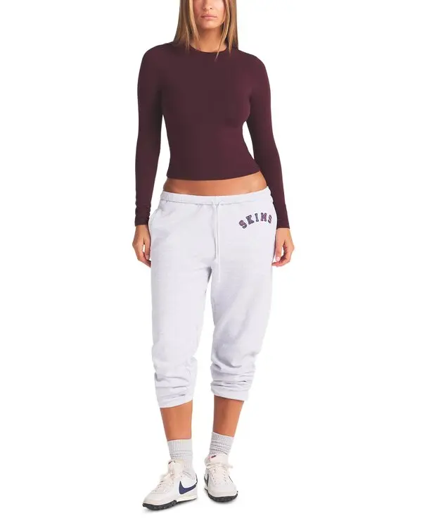 SKIMS Jersey Long Sleeve Tee - Currant