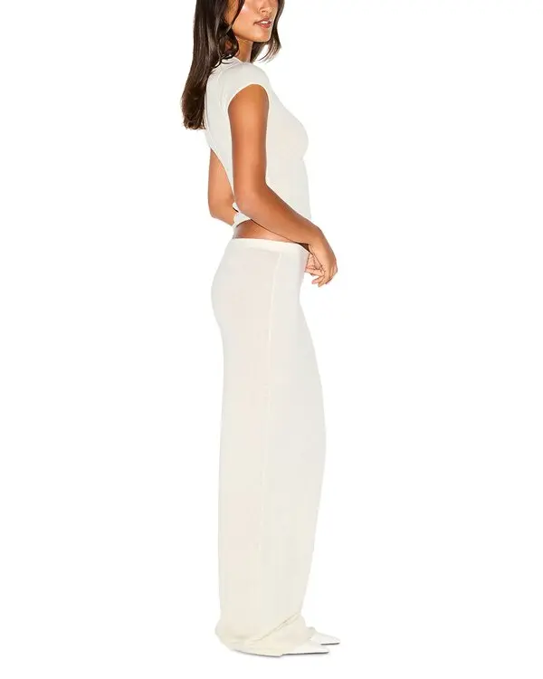 SKIMS Featherweight Cashmere Maxi Skirt - Egret