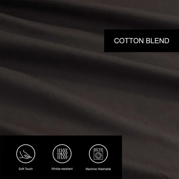 Vera Wang Solid Cool Comfort 4 Piece Sheet Set, Queen - Dark Brown