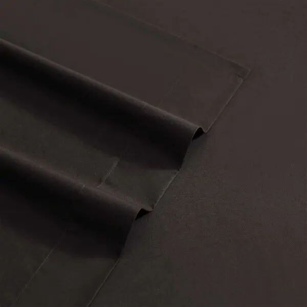 Vera Wang Solid Cool Comfort 4 Piece Sheet Set, Queen - Dark Brown