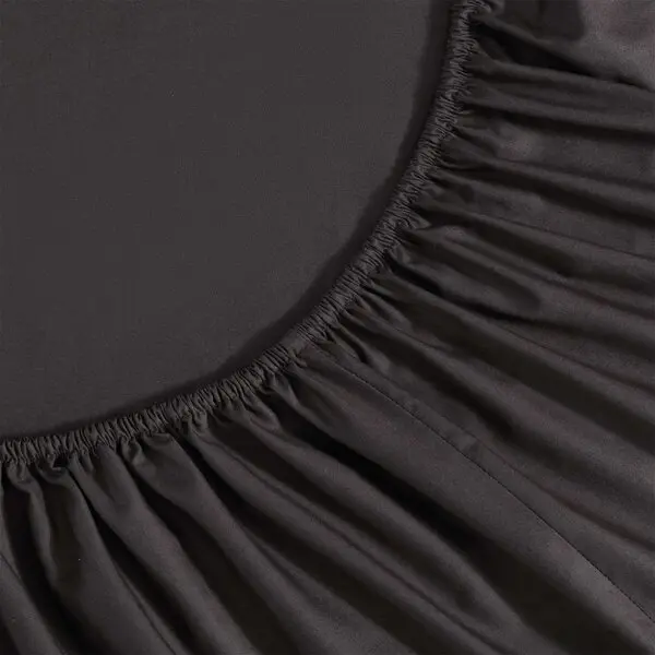 Vera Wang Solid Cool Comfort 4 Piece Sheet Set, Queen - Dark Brown