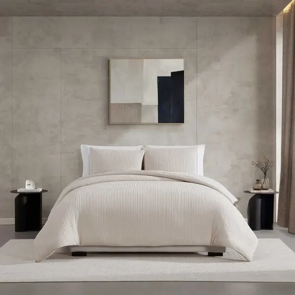 Vera Wang Solid Chenille 3 Piece Comforter Set, King
